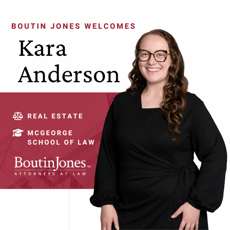 Welcome Kara Anderson to Boutin Jones - Boutin Jones Inc.
